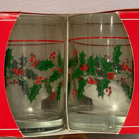 Libbey | Holiday | Vintage Libbey Crystal Christmas Tumblers Set Of 4 ...